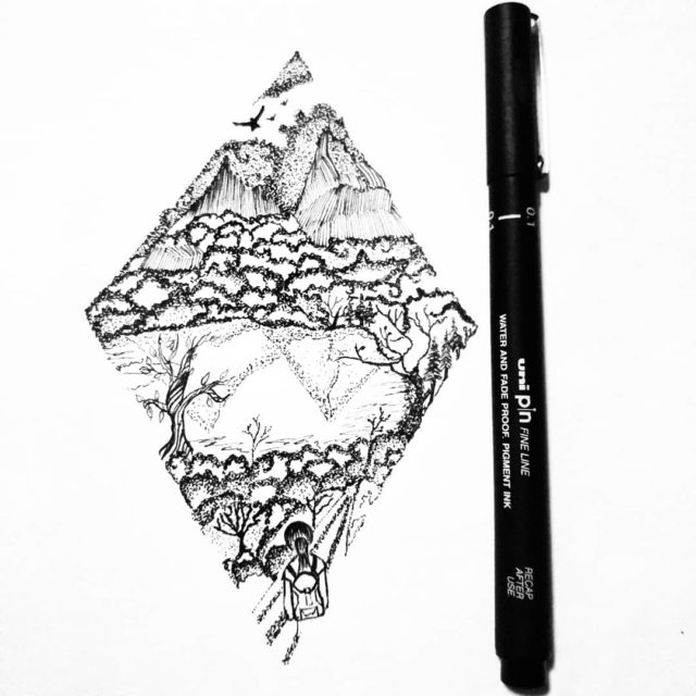 Black Pen Illustrations - Art Ideas | Drawings and Doodles