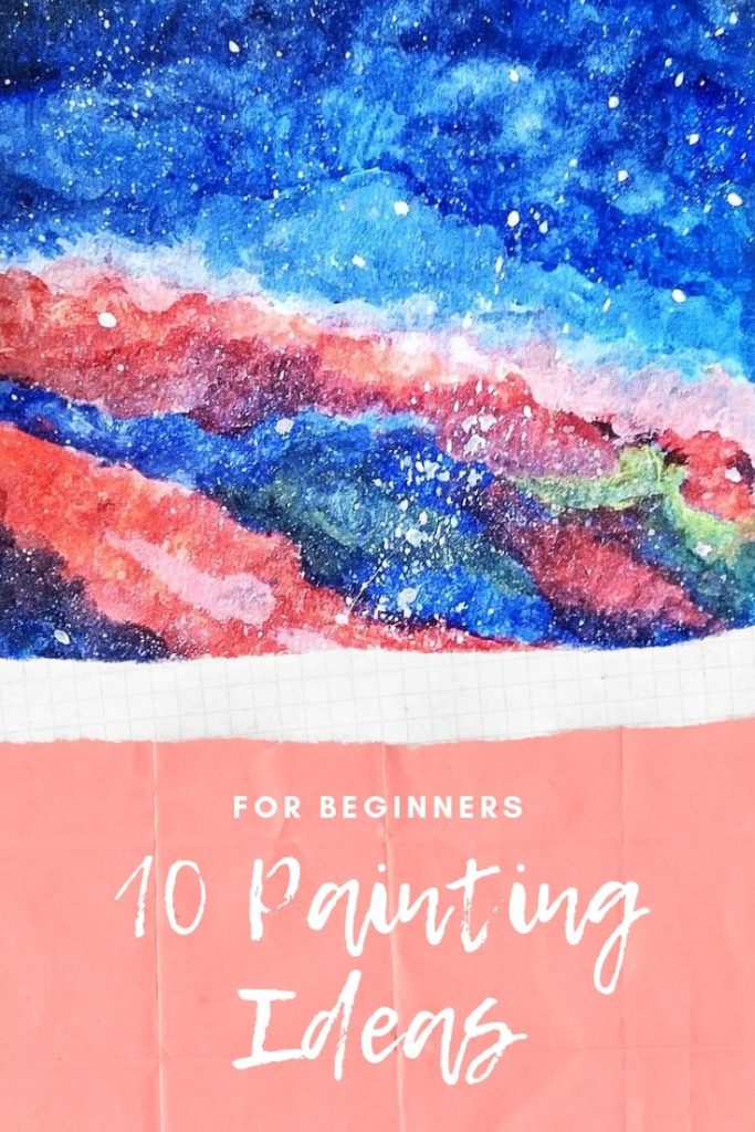 10 Painting Ideas for Beginners | Acrylic and Watercolor