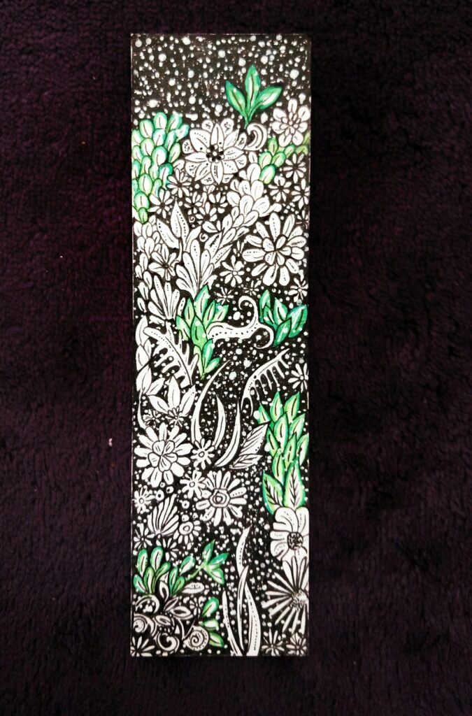 DIY - Floral Bookmark Designs | Blackpen art | Drawing