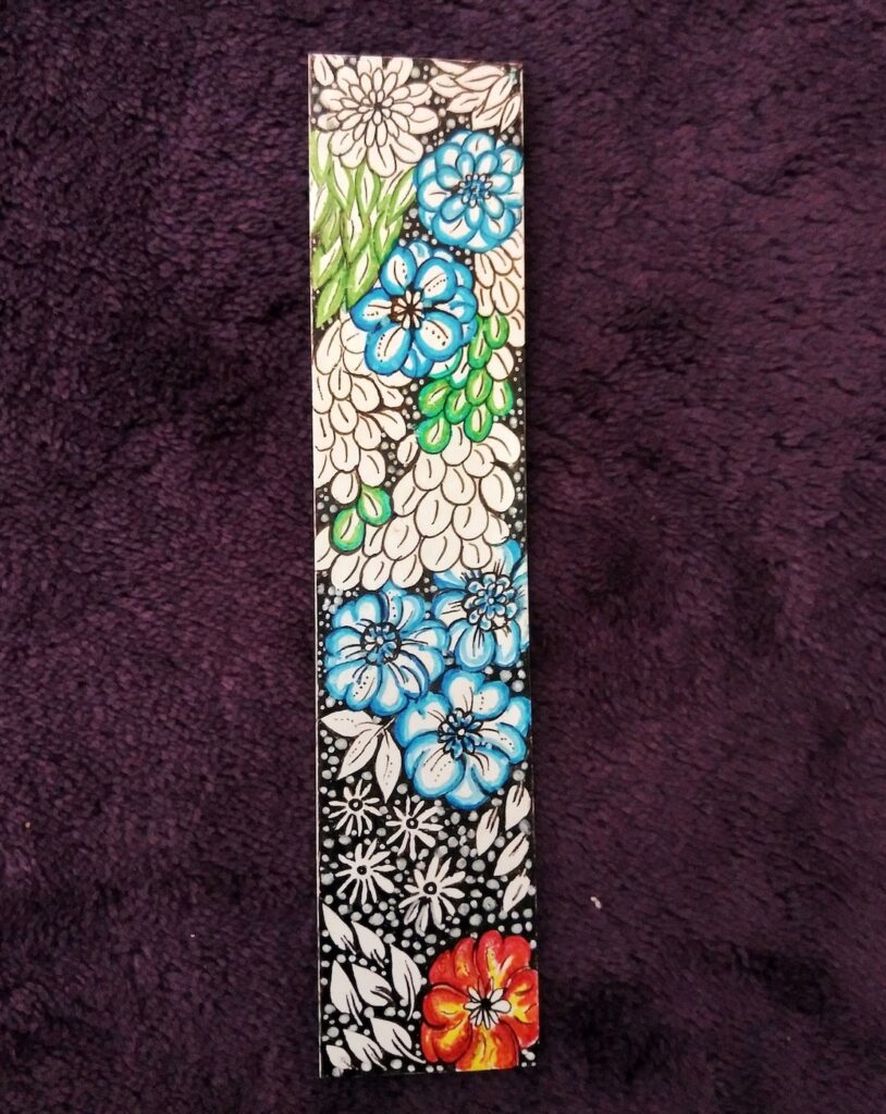 DIY - Floral Bookmark Designs | Blackpen art | Drawing