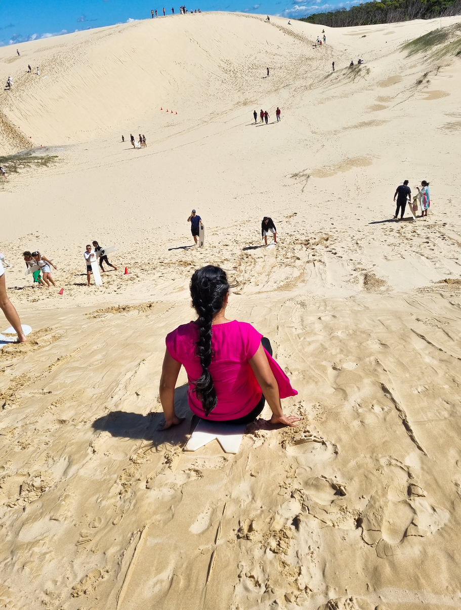Sand boarding at Nelson Bay | Port Stephens | Australia