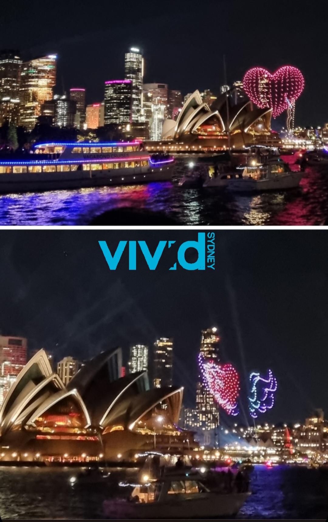 Vivid Sydney 2024 Harbour Cruise - Opera house and Drone show