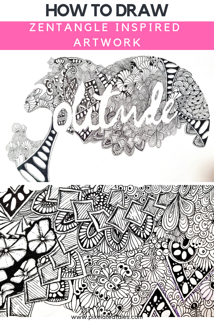How to draw Zentangle Inspired Artwork | Blackpen Art Ideas