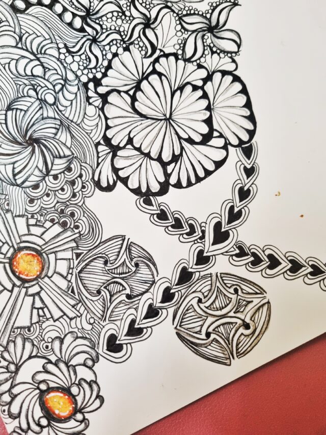 In-n-out well | A to Z of Zentangle Patterns | Tutorial